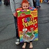 Fruity Pebbles with Pebbles Flintstone Costume