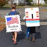 Mail Carrier and Postage Stamp Kids Costume | Creative DIY Costumes